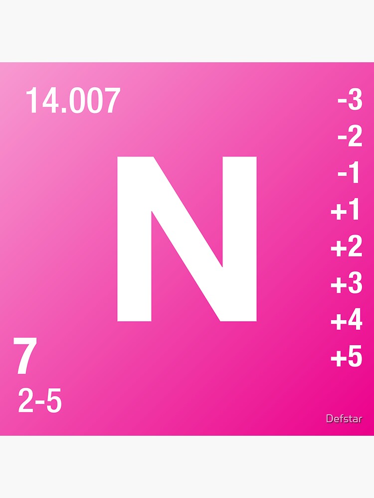 "Element Nitrogen" Sticker by Defstar | Redbubble