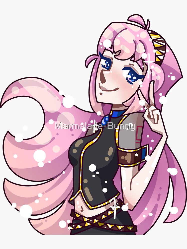 "Luka Megurine Sticker" Sticker for Sale by Marmalade-Bunny | Redbubble