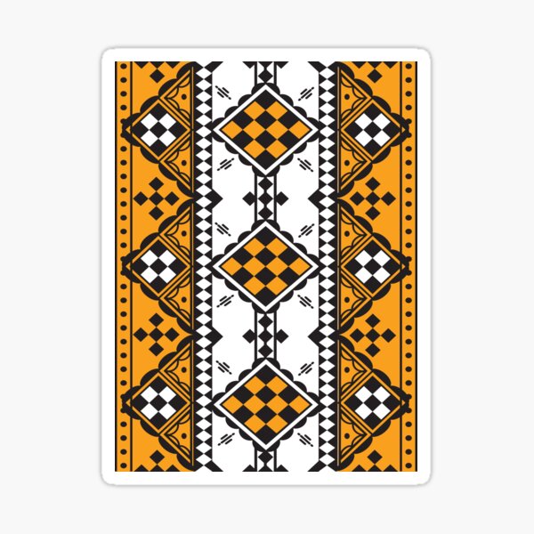 "Kabyle pottery patterns" Sticker for Sale by Eldjama | Redbubble