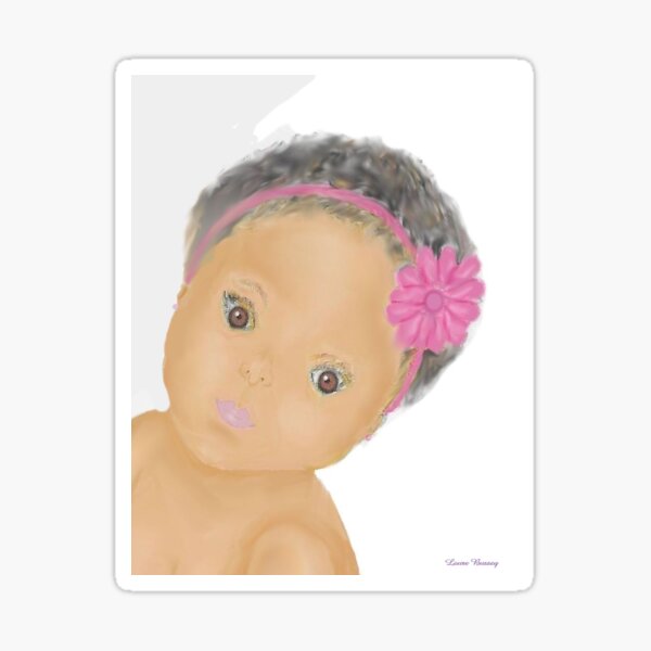 "Baby Face By Loure Bussey" Sticker for Sale by LoureBussey | Redbubble