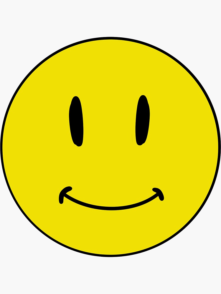 "Yellow Smiley Face" Sticker by hadleyu | Redbubble
