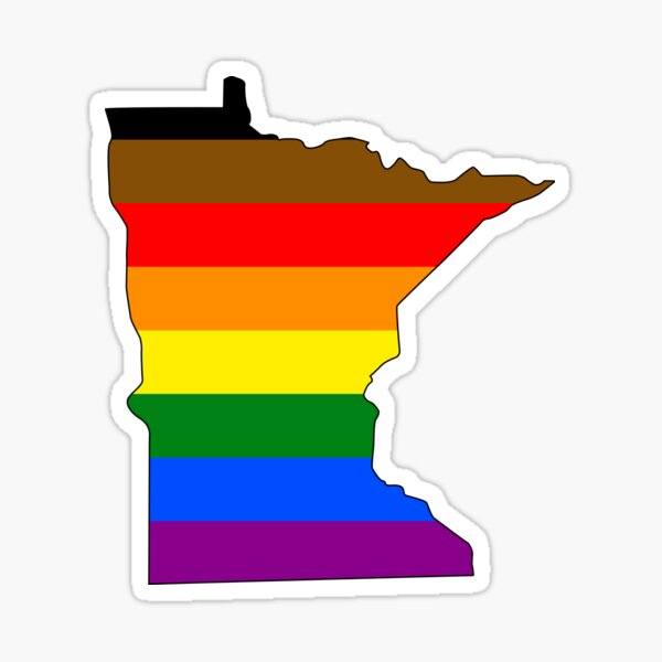 "Minnesota LGBT Sticker" Sticker by LGBTQstates | Redbubble