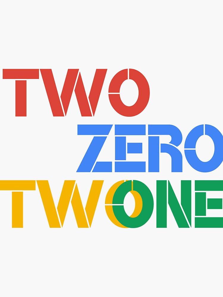 "2021 TWO ZERO TWO ONE" Sticker for Sale by RedwRed | Redbubble