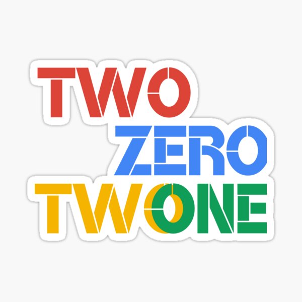 "2021 TWO ZERO TWO ONE" Sticker for Sale by RedwRed | Redbubble