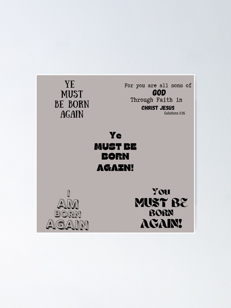 Póster «Paquete de pegatinas Ye Must Be Born Again» de HappyLionDesign ...