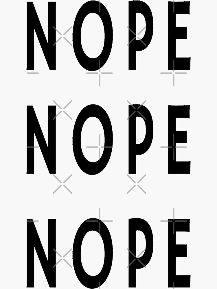 "NOPE Face Mask" Sticker by Teetans | Redbubble