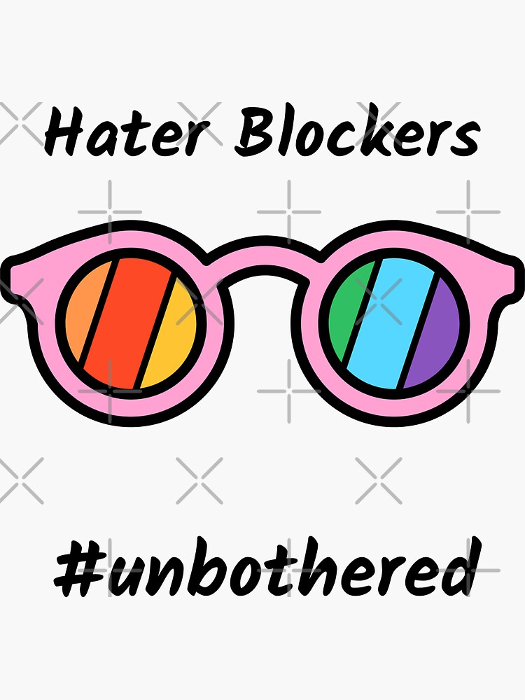 "Hater Blockers " Sticker by thepositivespa | Redbubble