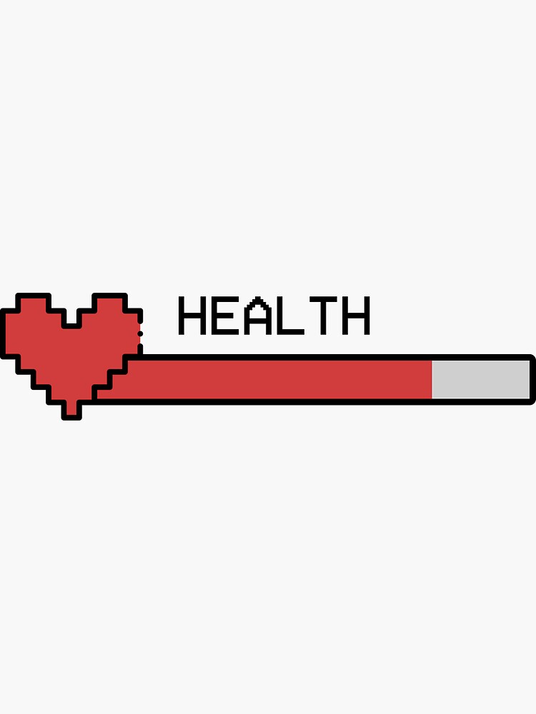 "Health Bar" Sticker for Sale by CyberCubed | Redbubble