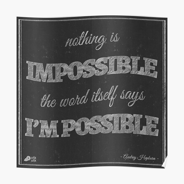 Impossible Is Nothing Posters | Redbubble