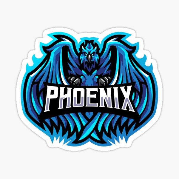 "Blue Fire Phoenix" Sticker by andrewmonire | Redbubble