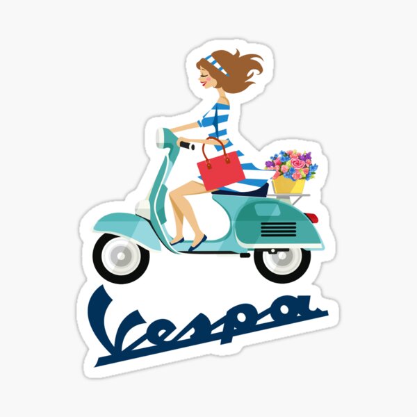 Sticker: Vespa Vintage | Redbubble