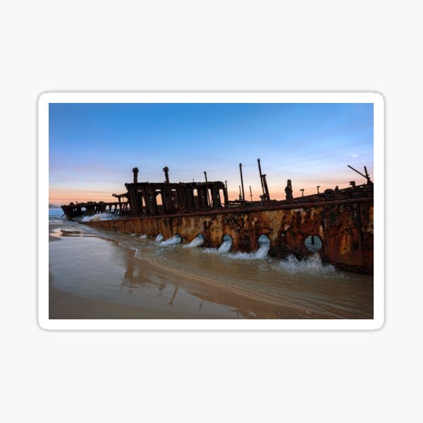 "Shipwreck Fraser Island" Sticker for Sale by cjr0106 | Redbubble
