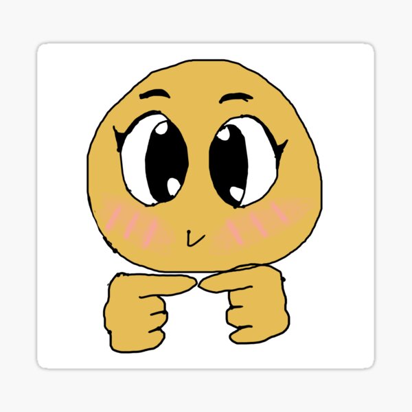 Pegatina «Dedos tímidos» de Jasdraw | Redbubble