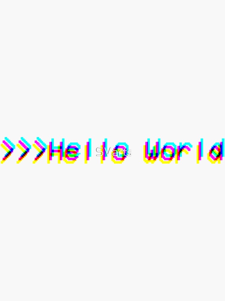 "Hello World Programing PC Aesthetic" Sticker for Sale by SVarts ...