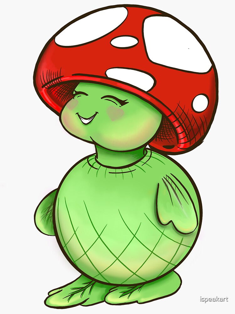 "Toady the toadstool" Sticker by ispeakart | Redbubble