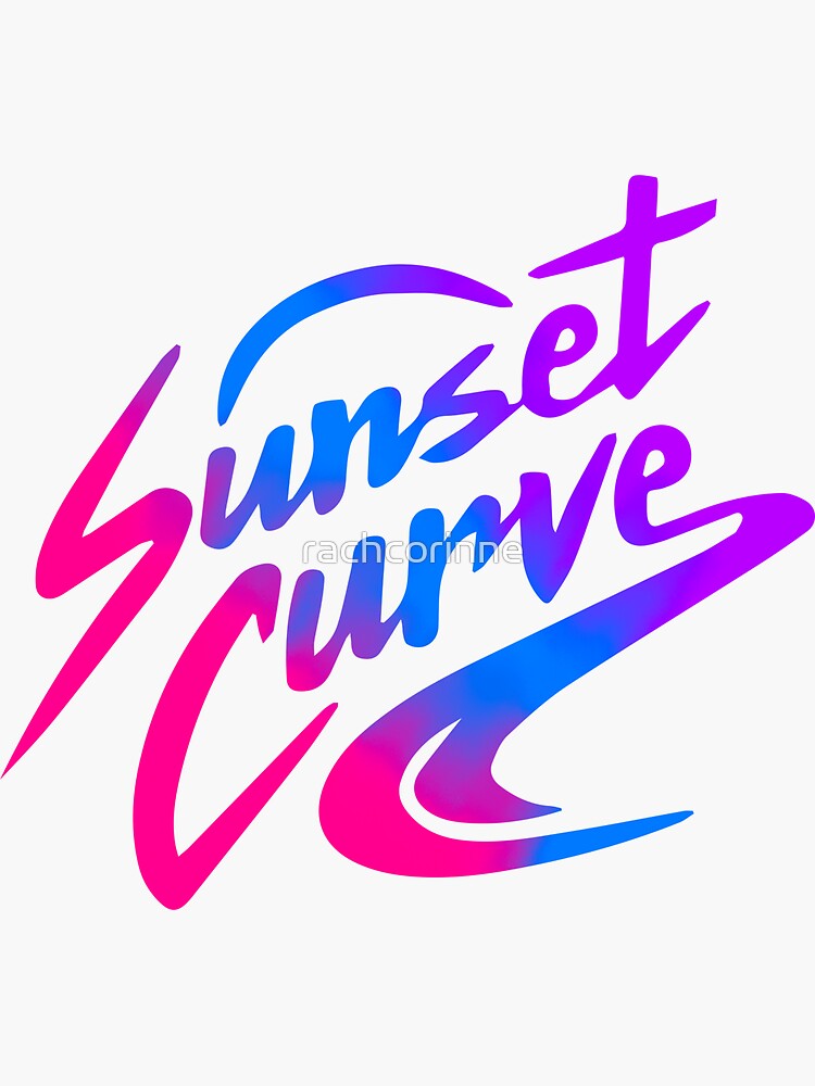 "Sunset Curve Bisexual Logo" Sticker for Sale by rachcorinne | Redbubble