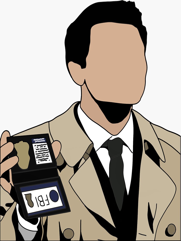 "fbi castiel" Sticker for Sale by tbstamkos | Redbubble