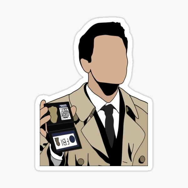 "fbi castiel" Sticker for Sale by tbstamkos | Redbubble