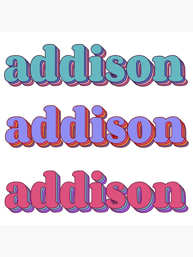 "Addison Word Art" Poster for Sale by Arexus | Redbubble