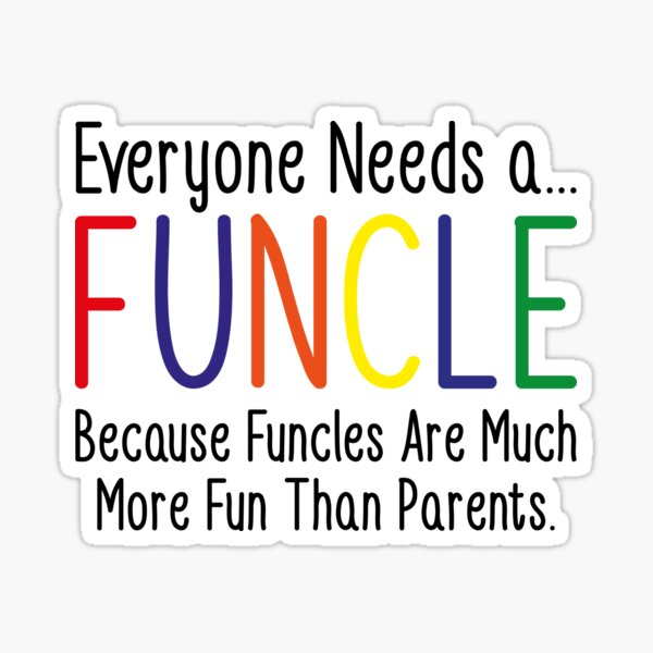 Funcle Definition Stickers | Redbubble