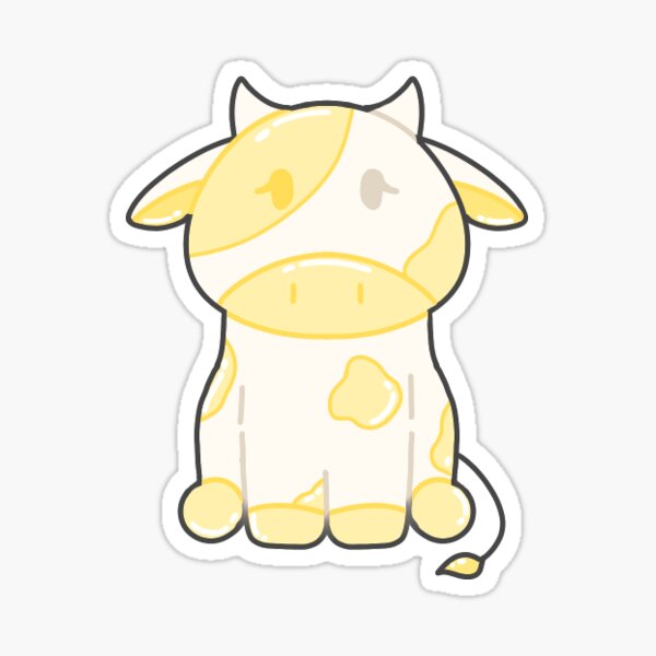 "Banana Cow" Sticker by softfroggies | Redbubble