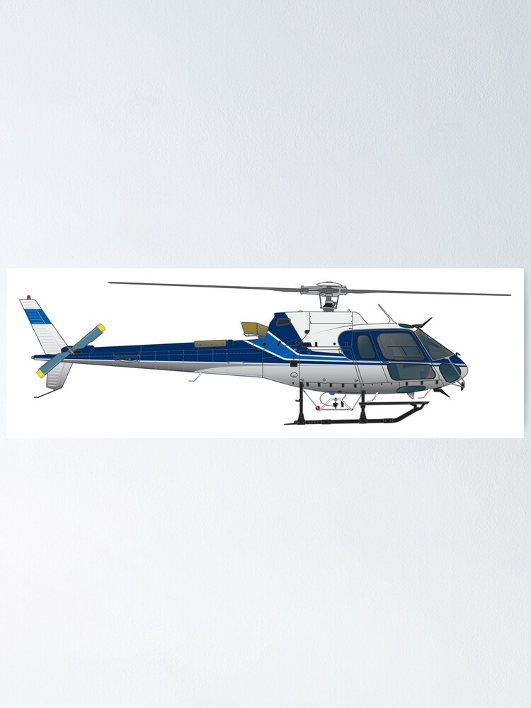 "AIRBUS AS350B-3 Astar Helicopter" Poster by AirWaterArt | Redbubble