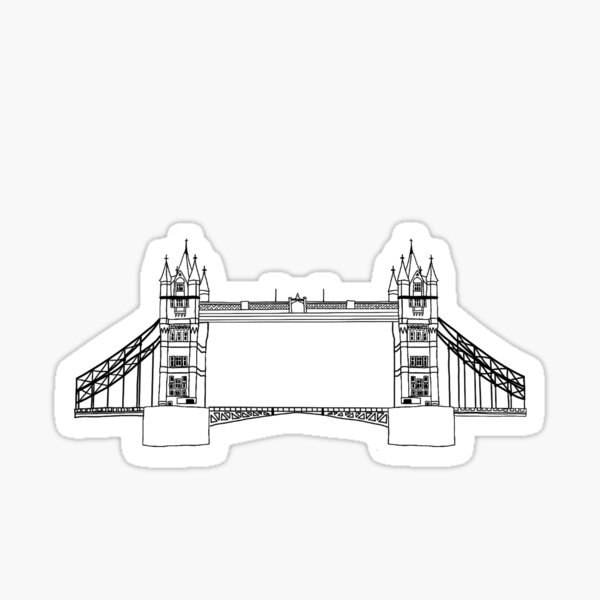 "minimalistic tower bridge" Sticker for Sale by mtobi12 | Redbubble