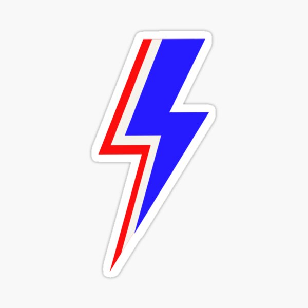 "Trendy layered lightning bolt patriotic flag USA " Sticker for Sale by ...