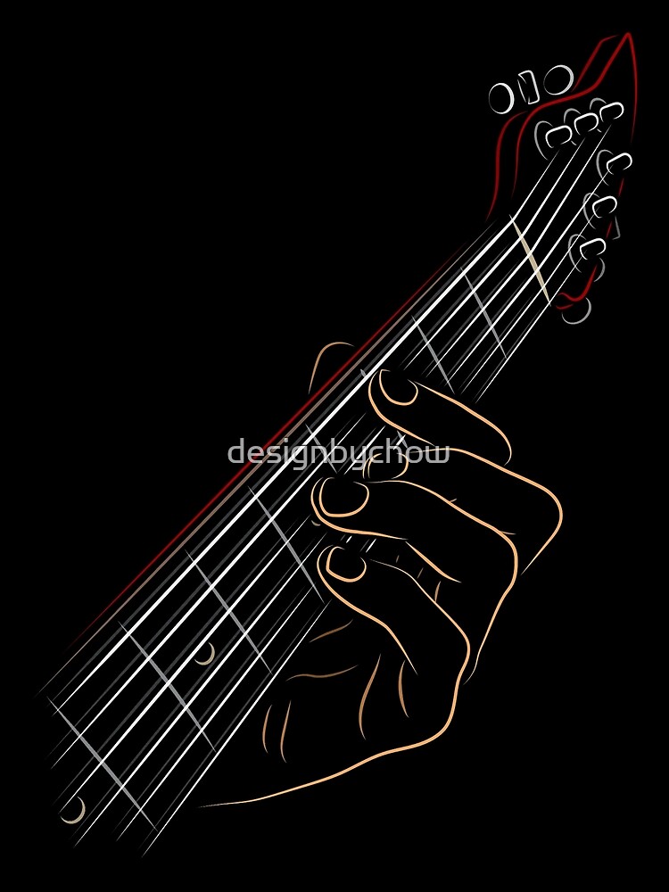 "C Major Guitar Chord Shape" Art Print by designbychow | Redbubble
