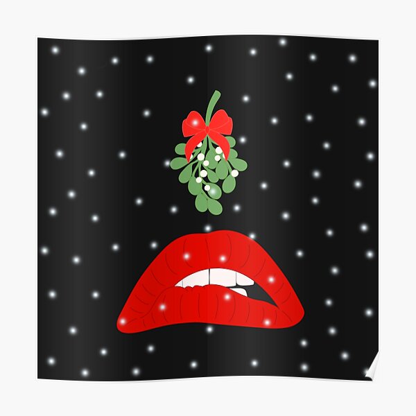 "Rocky Horror Lips w/Mistletoe" Poster by SpectreSparkC | Redbubble