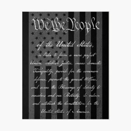 "We The People US Flag -- US CONSTITUTION PREAMBLE " Art Board Print by ...