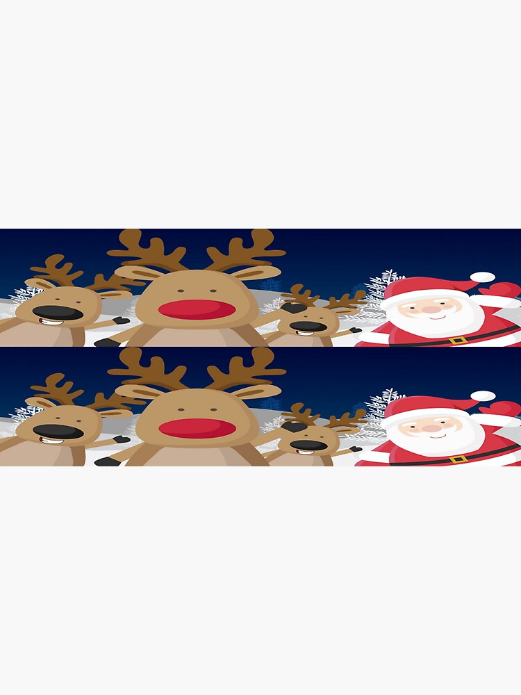 "Santa and his reindeer" Sticker for Sale by RSC40 | Redbubble