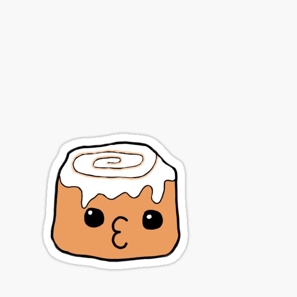 "Cute Kissy Face Cinnamon Swirl" Sticker by CartoonCreation | Redbubble