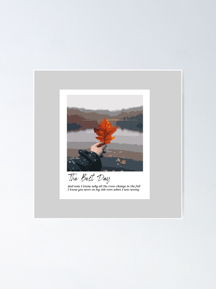"The Best Day - Taylor Swift" Poster by nd-creates | Redbubble
