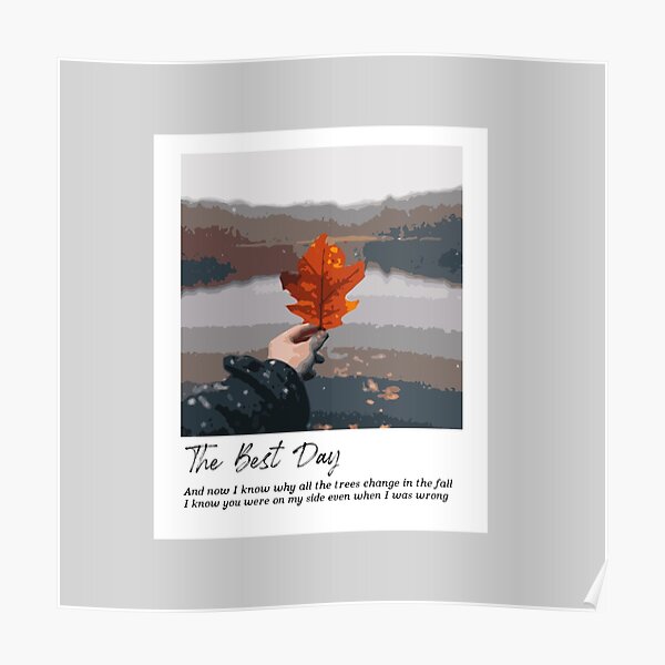 "The Best Day - Taylor Swift" Poster by nd-creates | Redbubble