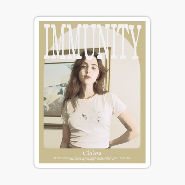 "Immunity Clairo Alternative Album Poster" Sticker by albacinema ...