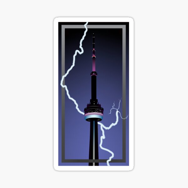 "CN Tower at Night" Sticker for Sale by ryanchriswill | Redbubble