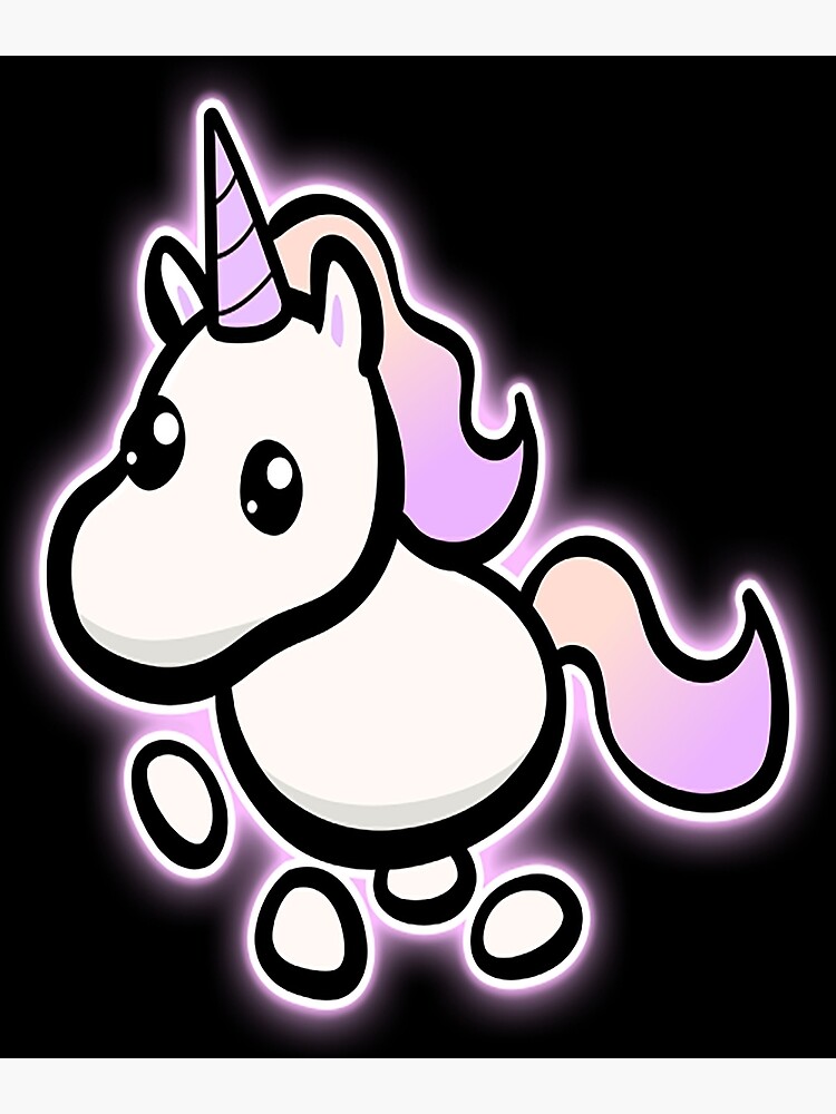 Lámina metálica «Adopt Me Unicorn Adopt Me - Unicornio de neón» de ...