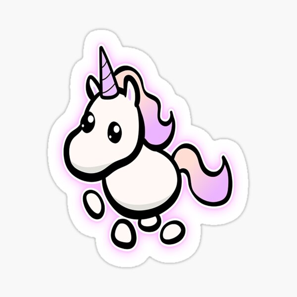 Pegatina «Adopt Me Unicorn Adopt Me - Unicornio de neón» de BuhByeGuy ...