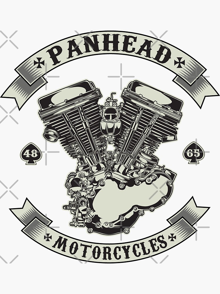 "Panhead Engine Harley" Sticker for Sale by tastytees | Redbubble