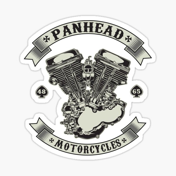 "Panhead Engine Harley" Sticker for Sale by tastytees | Redbubble