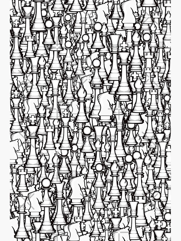 "Chess Pattern II WHITE" Canvas Print for Sale by GrandeDuc | Redbubble