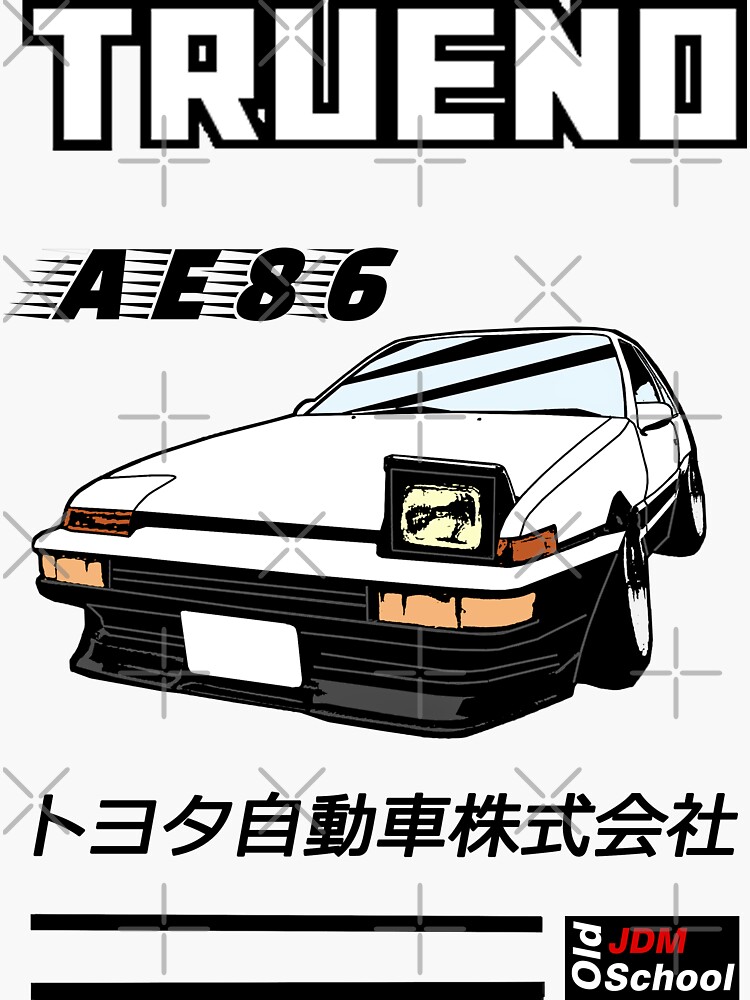 "AE86 [Trueno] Wink" Sticker for Sale by oldschooljdm | Redbubble