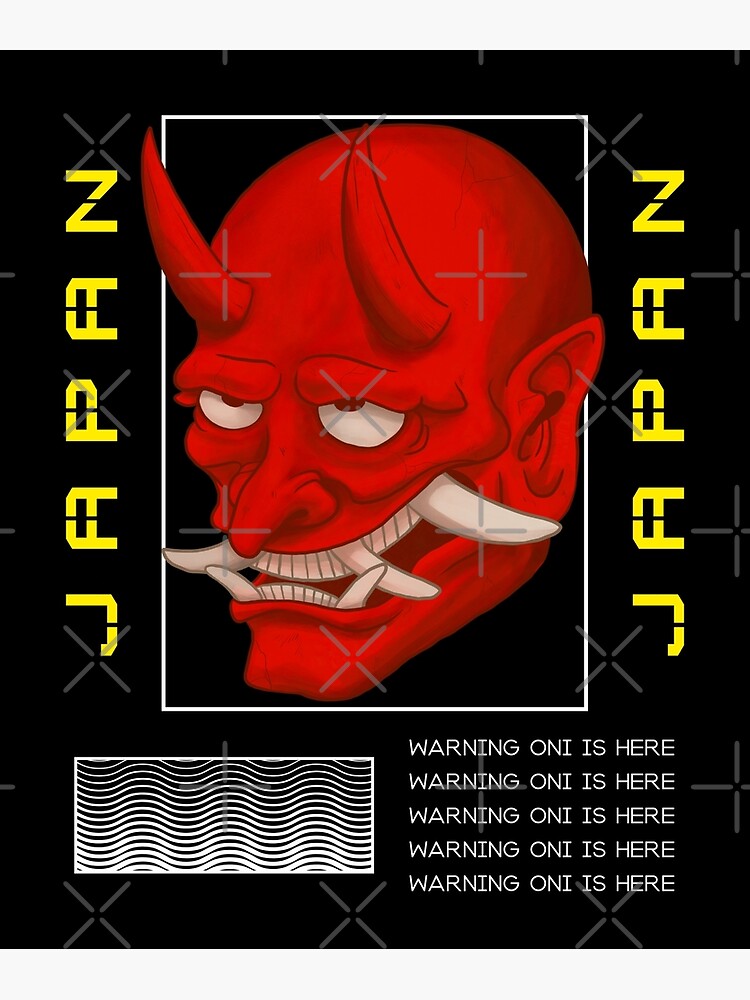 "Red Oni - Japanese Icons" Art Print for Sale by ManiaTeec | Redbubble