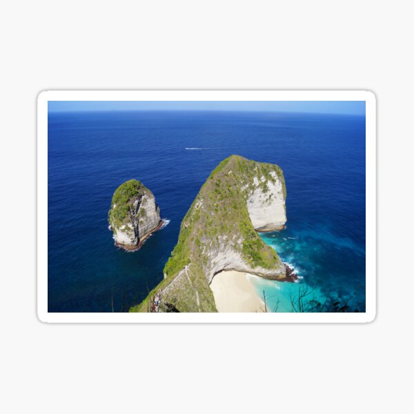 " Beach enclosed by a steep cliff & headland." Sticker by ...