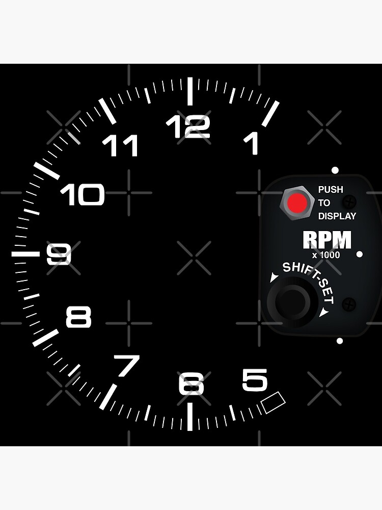 "Drag Racing Tachometer" Clock for Sale by SemiSlicks | Redbubble