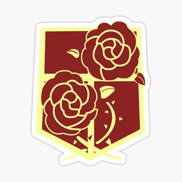 "Attack on titan Garrison Symbol (Red)" Sticker by grofith22 | Redbubble