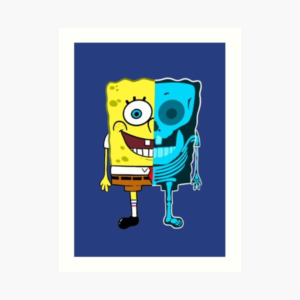 "Spongebob - cartoon - skull - tv" Art Print by Aron-Badtrip | Redbubble