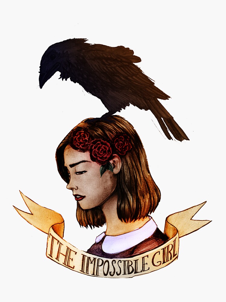 "The impossible girl" Sticker by ElinBjorck | Redbubble