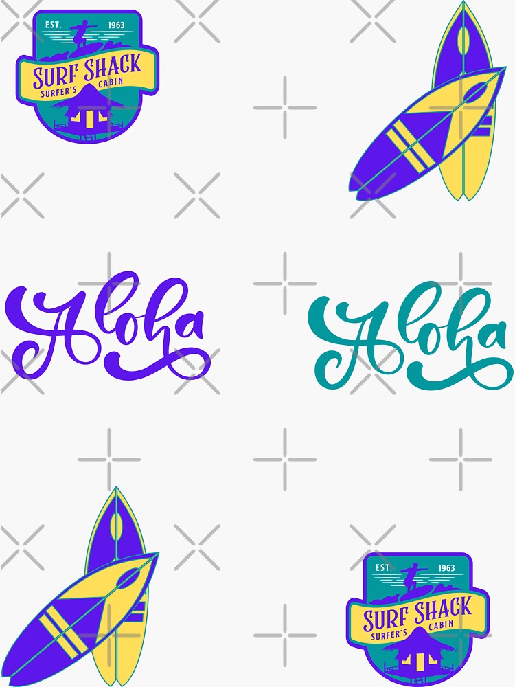 "Surf shack " Sticker for Sale by justjanetvos | Redbubble